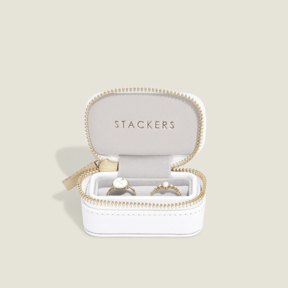 Stackers White Pebble Ring Box